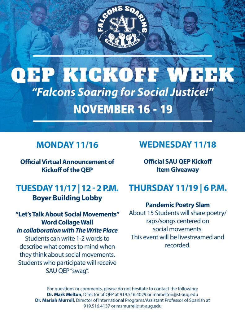 QEP Kickoff Flyer - Saint Augustine's University